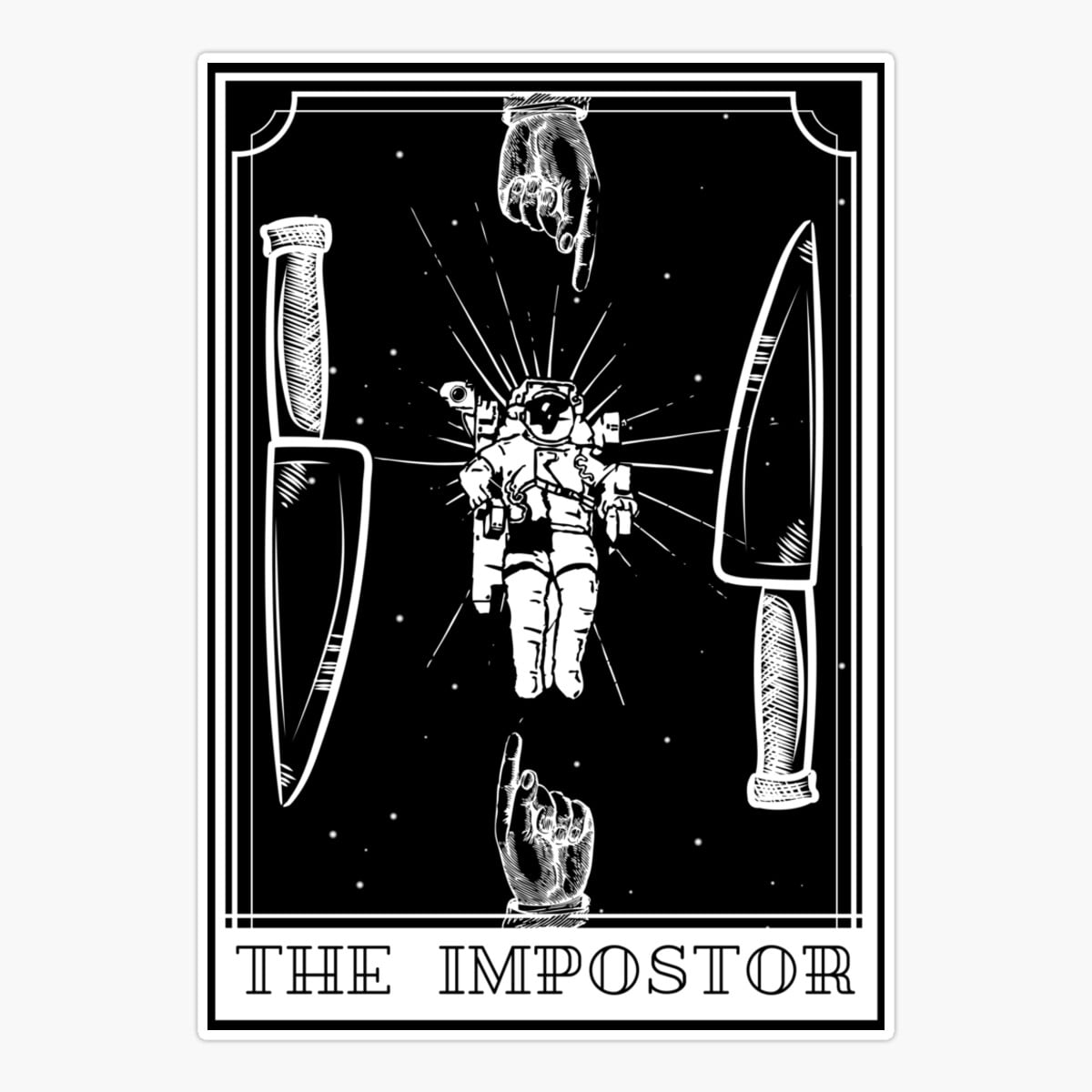 Maneki Among Us Tarot Card - The Impostor Er, Phone Decal Water Bottle ...