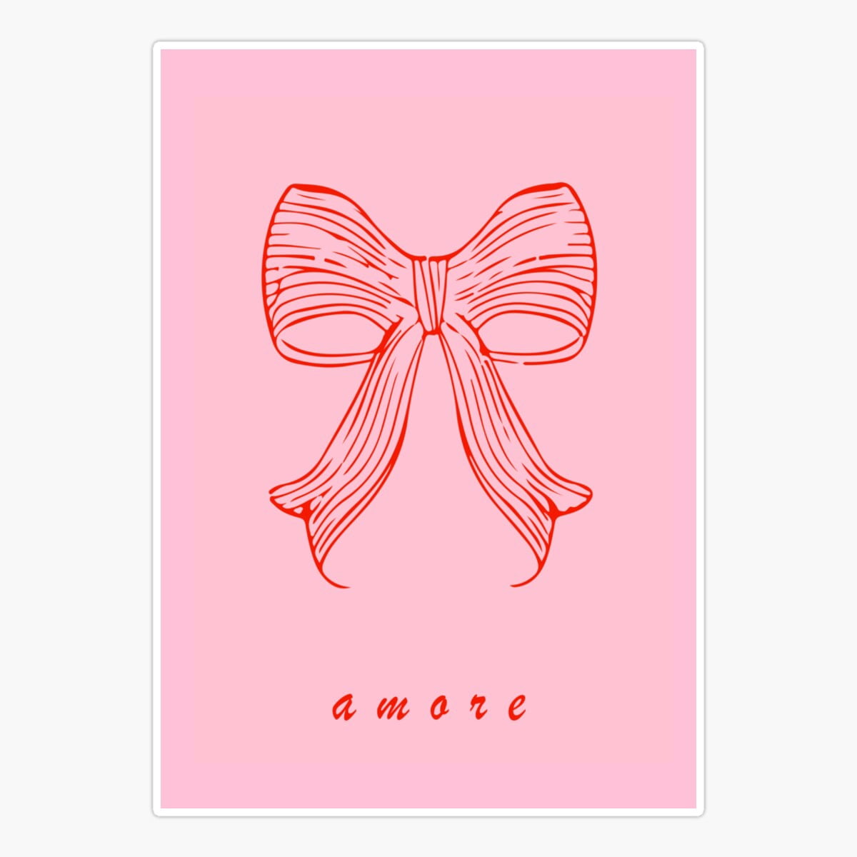 Maneki Amore Ribbon Bow er,Phone Decal Water Bottle Stickers Car Decals ...