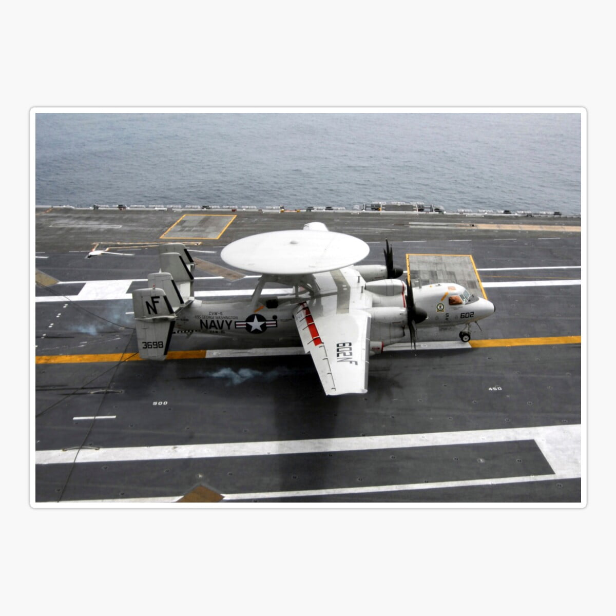 Maneki An E-2C Hawkeye Makes An Arrested Landing Aboard Uss George ...