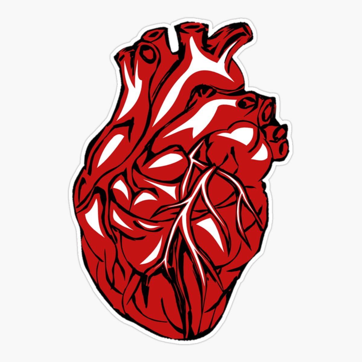 Maneki Anatomically Correct Heart Er, Phone Decal Water Bottle Stickers Car Decals, Funny ...