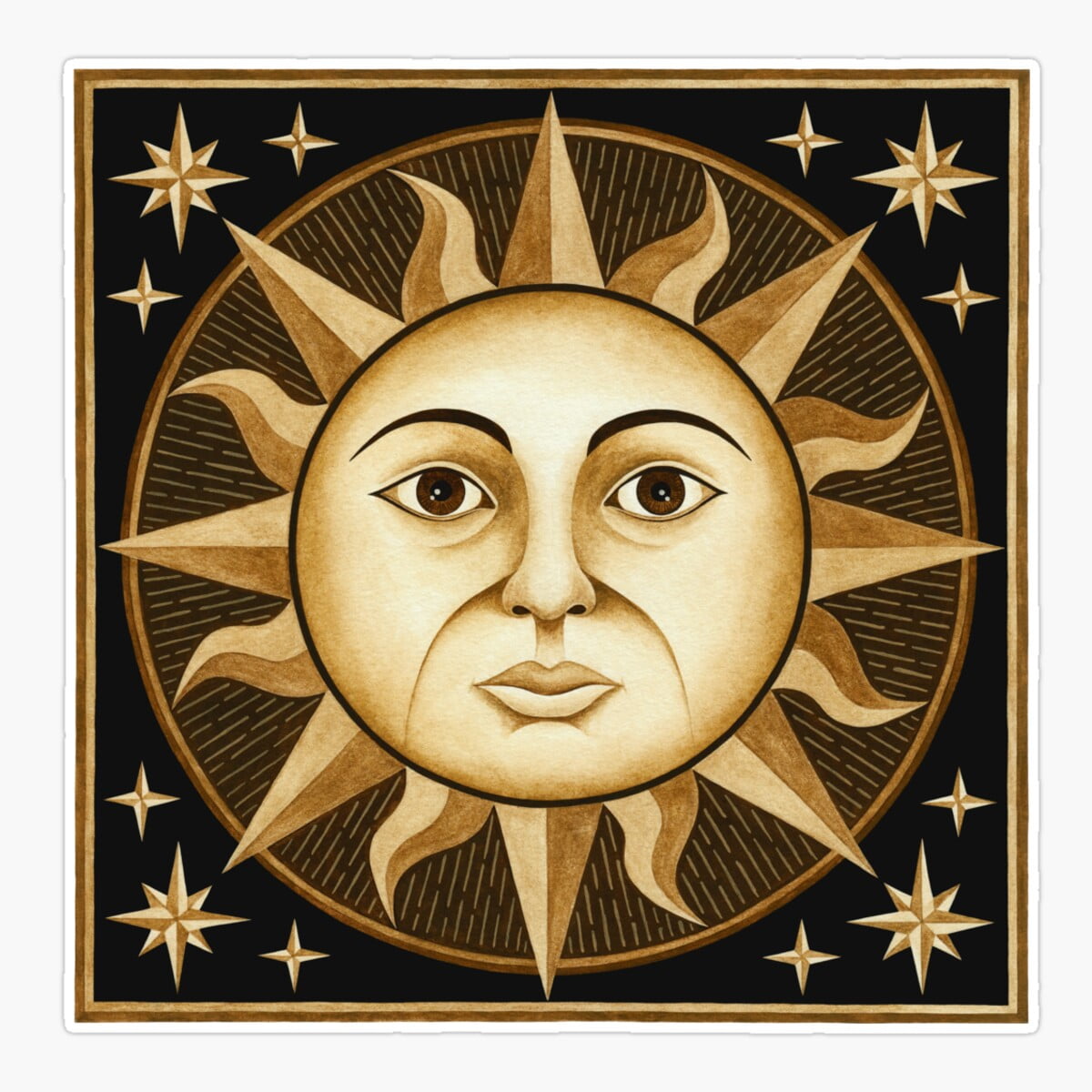 Maneki Ancient Sun Er, Phone Decal Water Bottle Stickers Car Decals ...