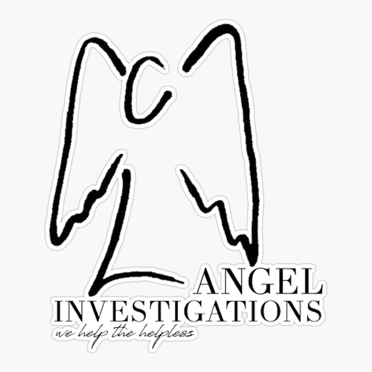Maneki Angel Investigations Sticker, Phone Decal Water Bottle Stickers ...