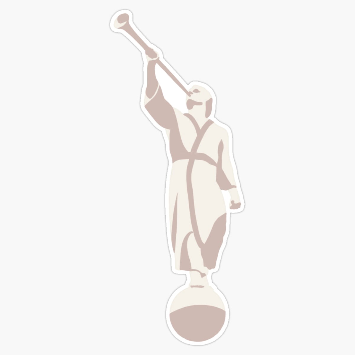 Maneki Angel Moroni Lds Statue Neutral White Gold Er, Phone Decal Water ...