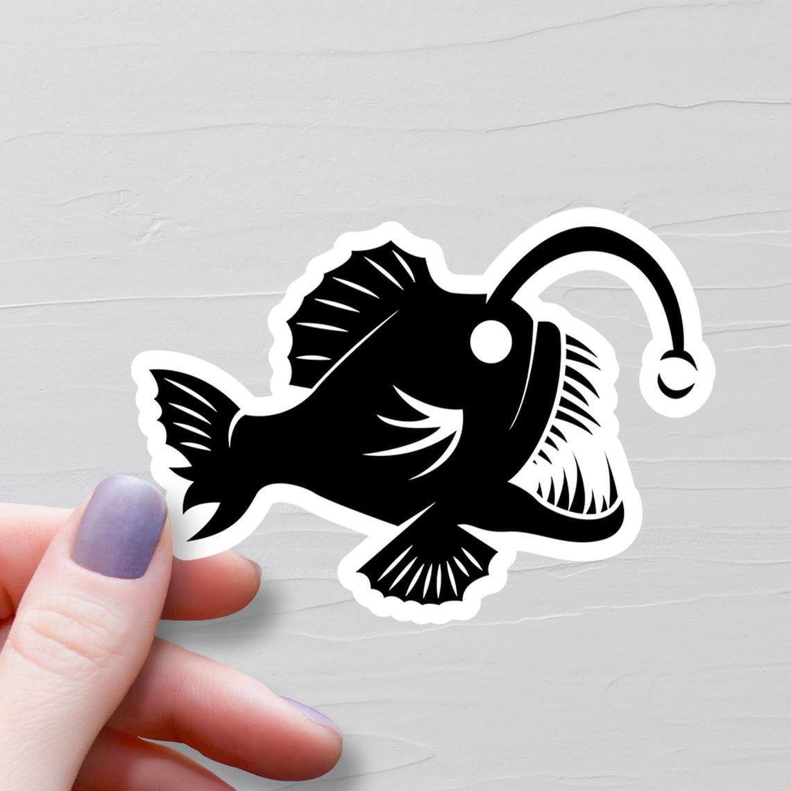 Maneki Angler Fish Er, Vinyl Ers, Anglerfish Water Bottle Ers, Laptop Ers, Trendy Viral Internet ...