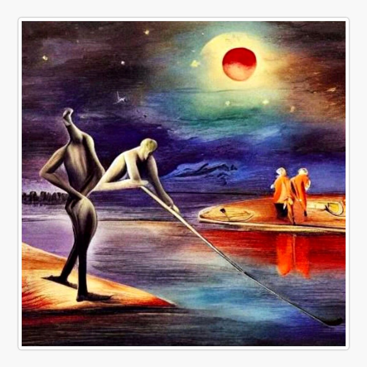 Maneki Angling At Dusk Er, Phone Decal Water Bottle Stickers Car Decals, Funny Birthday Gift ...