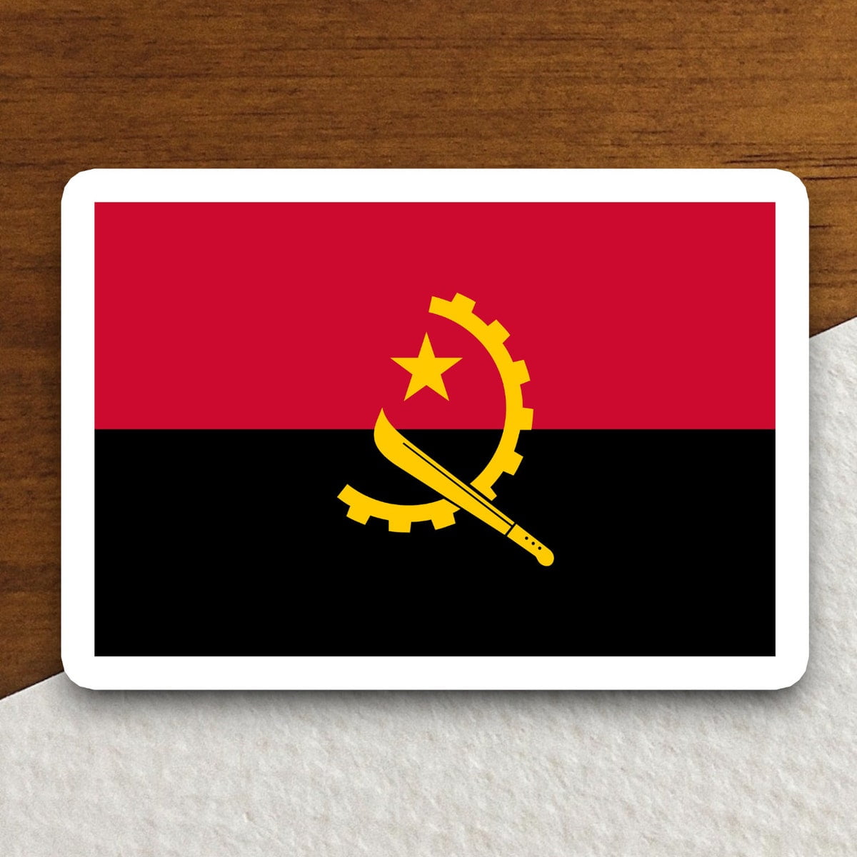 Maneki Angola Country Flag Sticker, International Country Sticker ...
