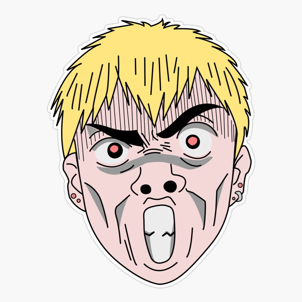 Maneki Angry Onizuka Er, Phone Decal Water Bottle Stickers Car Decals ...