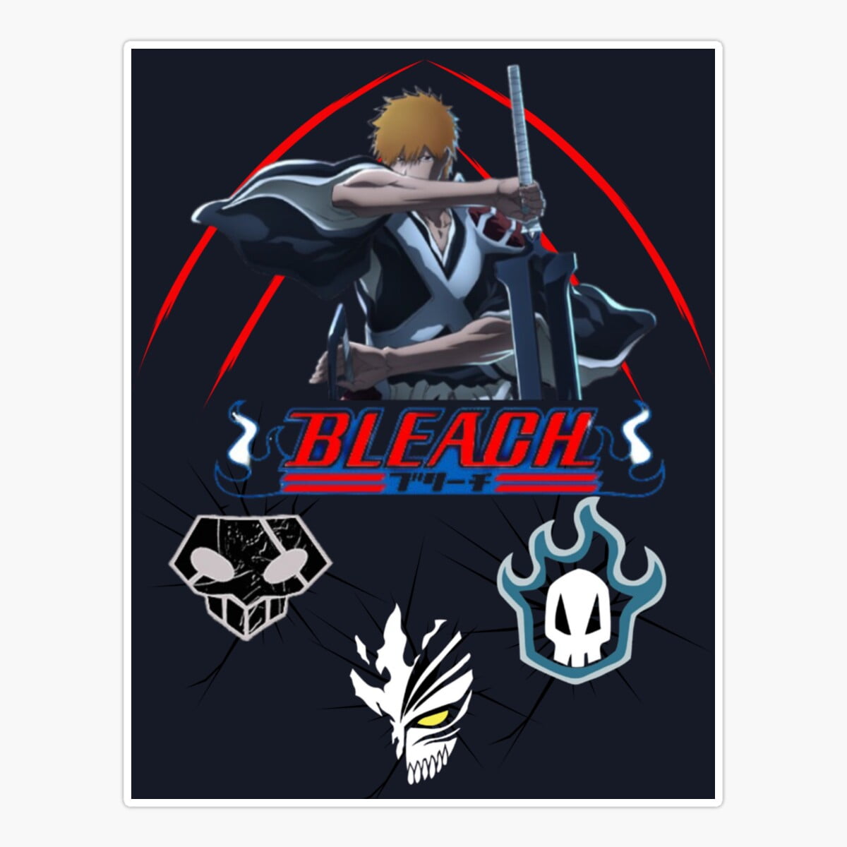 Maneki Anime Bleach Design Er, Phone Decal Water Bottle Stickers Car ...