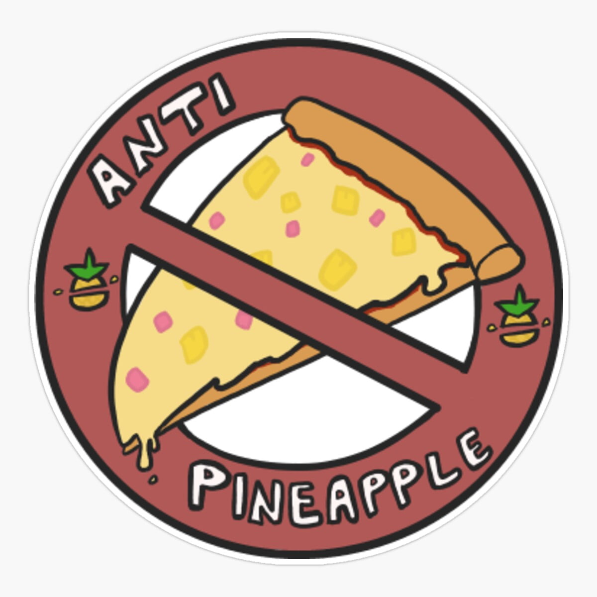 Maneki Anti-Pineapple Emblem Er, Phone Decal Water Bottle Stickers Car ...