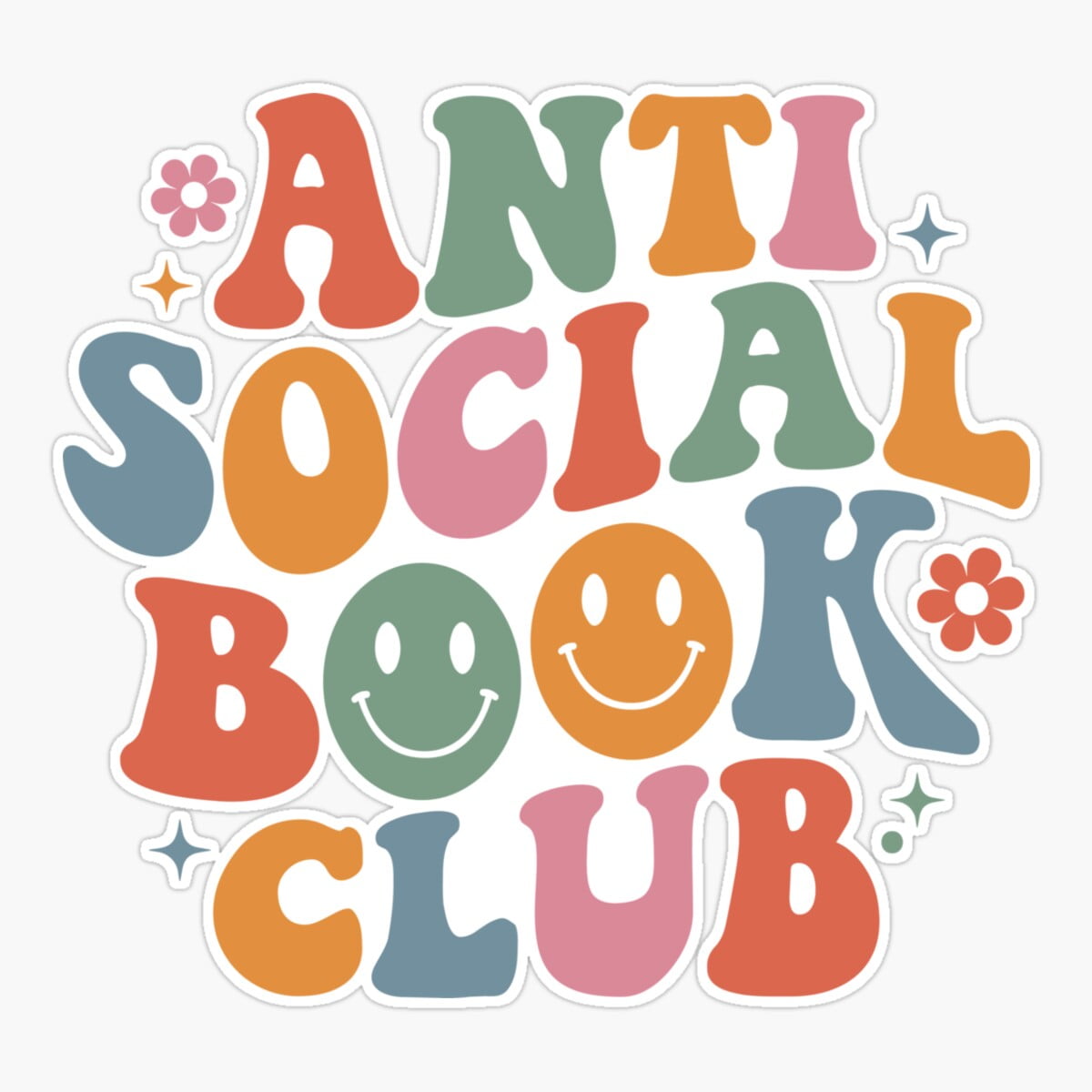 Maneki Antisocial Book Club Sticker, Phone Decal Water Bottle Stickers ...