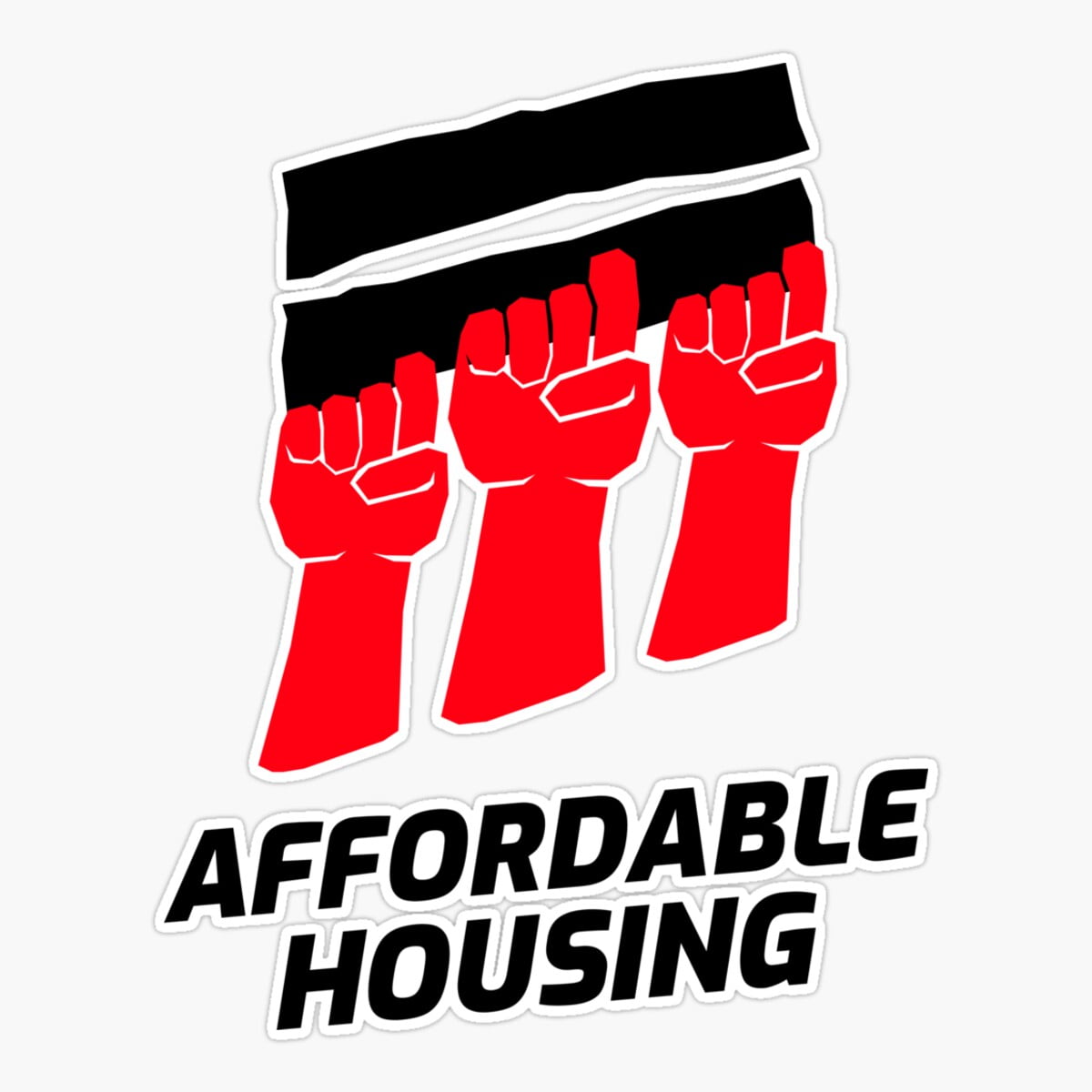 Maneki Aordable Housing Asap Urban Planning Sticker, Phone Decal Water ...