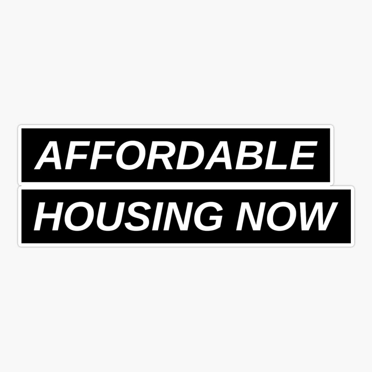 Maneki Aordable Housing Now Urban Planning Sticker, Phone Decal Water ...