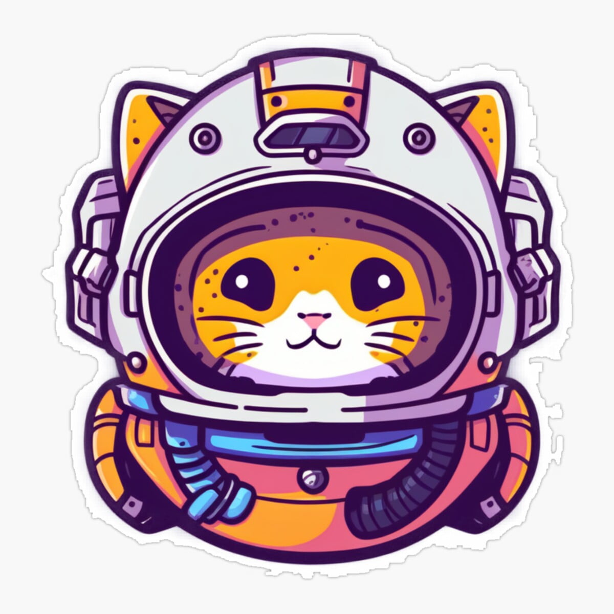 Maneki Ap Lang Space Cat Essential Design 2 Sticker, Phone Decal Water ...