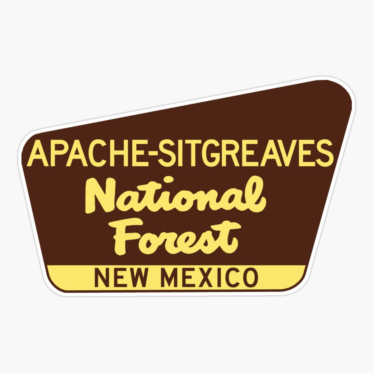 Maneki Apache Sitgreaves National Orest New Mexico Park Sign Sticker ...