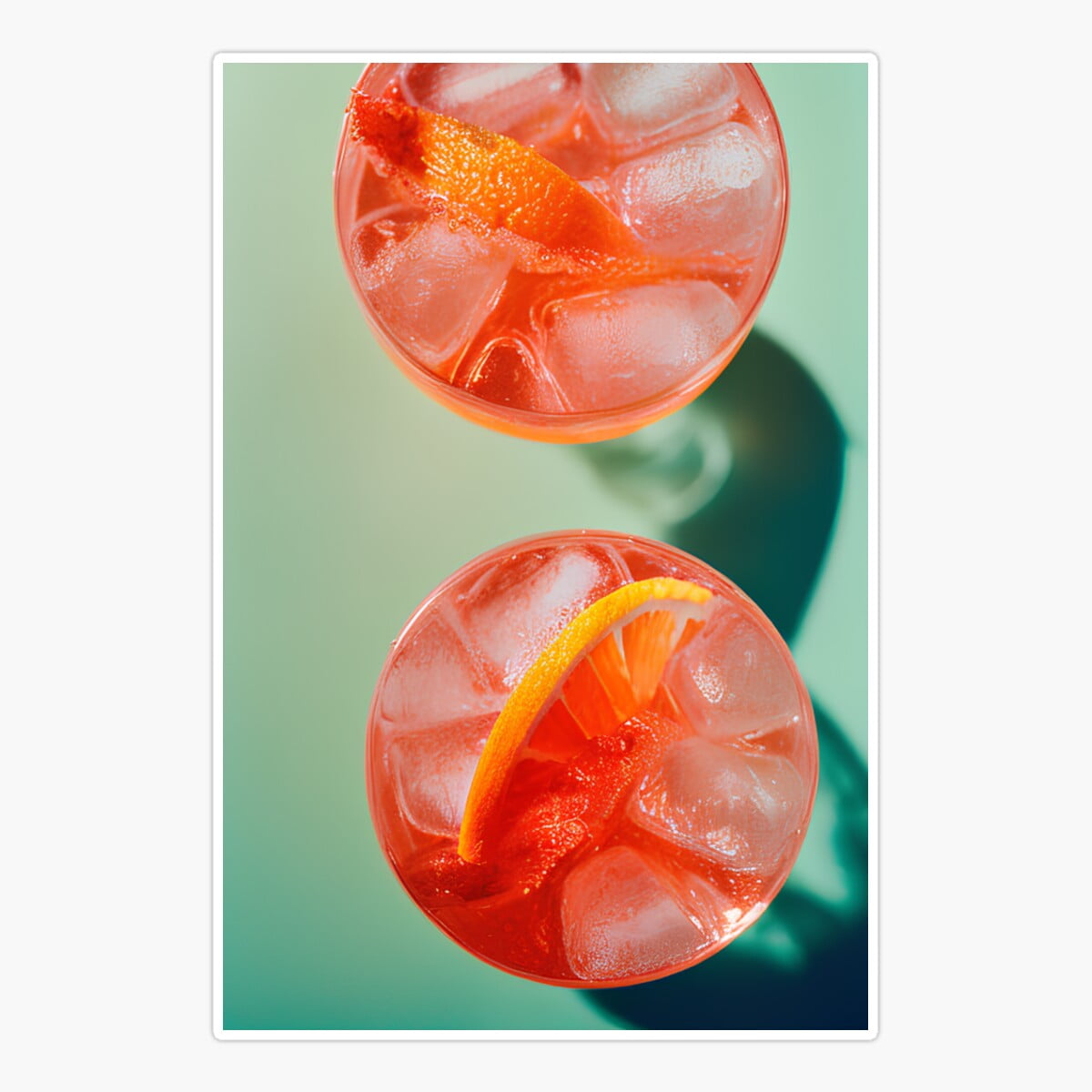 Maneki Aperol Spritz Decoration Sticker, Phone Decal Water Bottle ...