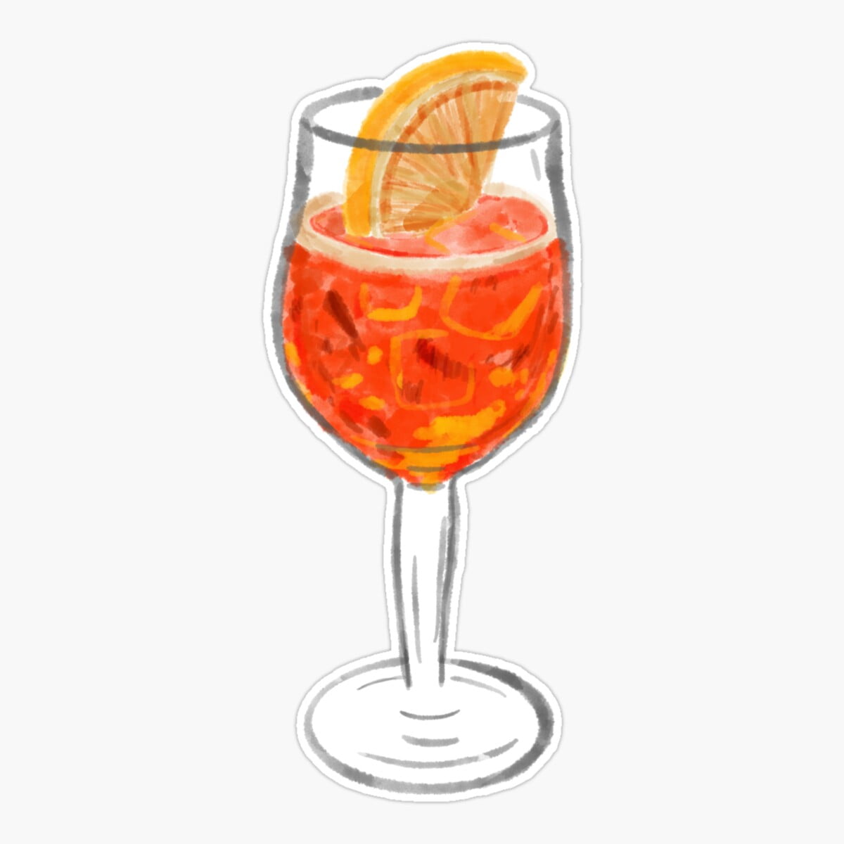 Maneki Aperol Spritz Lover - Design I (Large) Er, Phone Decal Water ...