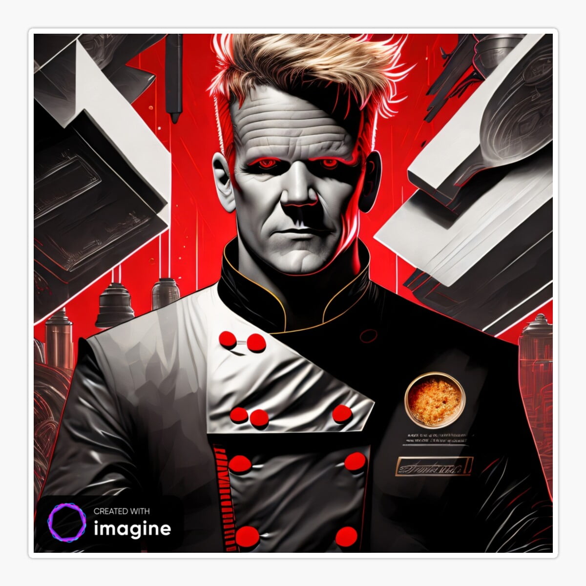 Maneki Apocalyptic Che Ramsey Sticker, Phone Decal Water Bottle ...