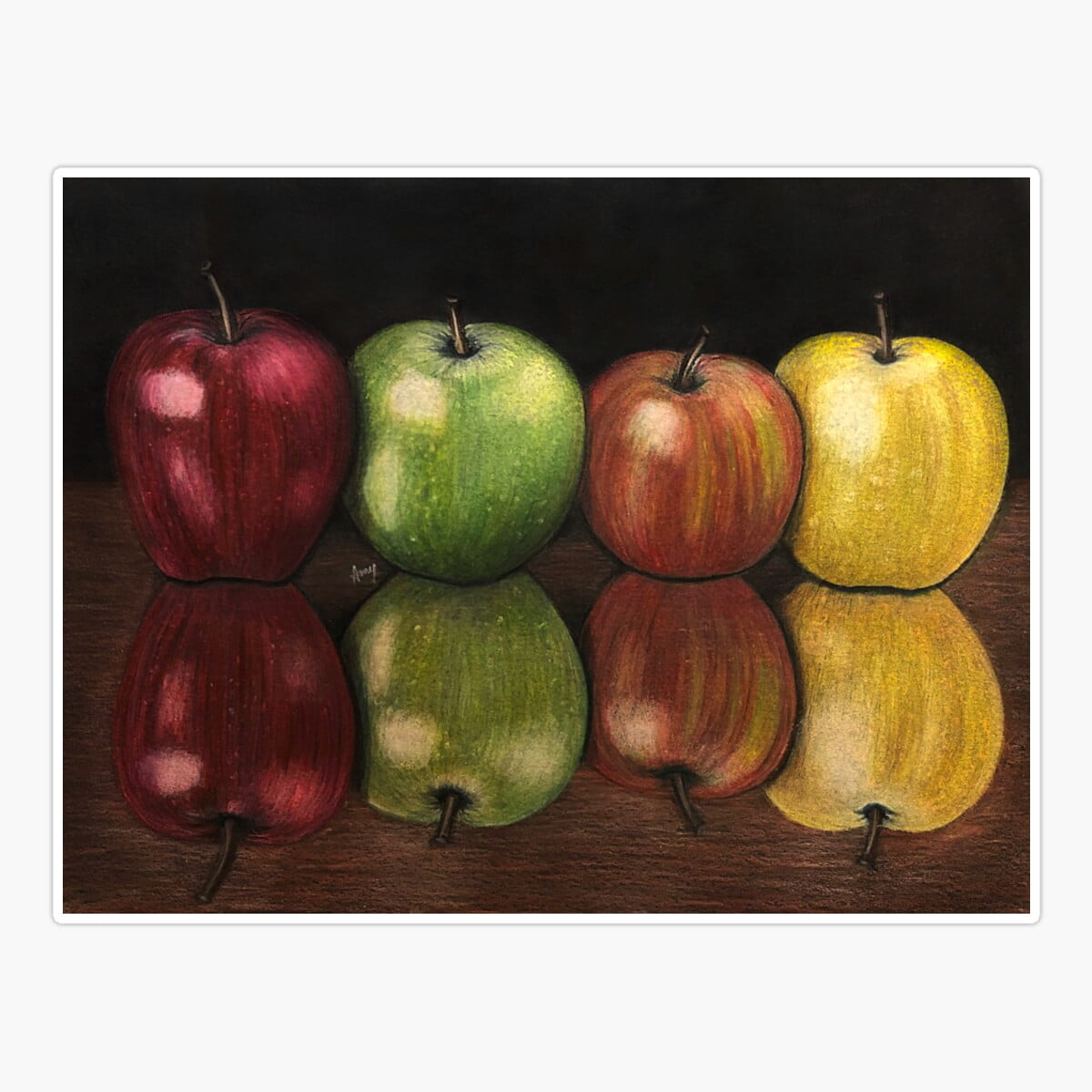 Maneki Apple Lineup Sticker, Phone Decal Water Bottle Stickers Car ...