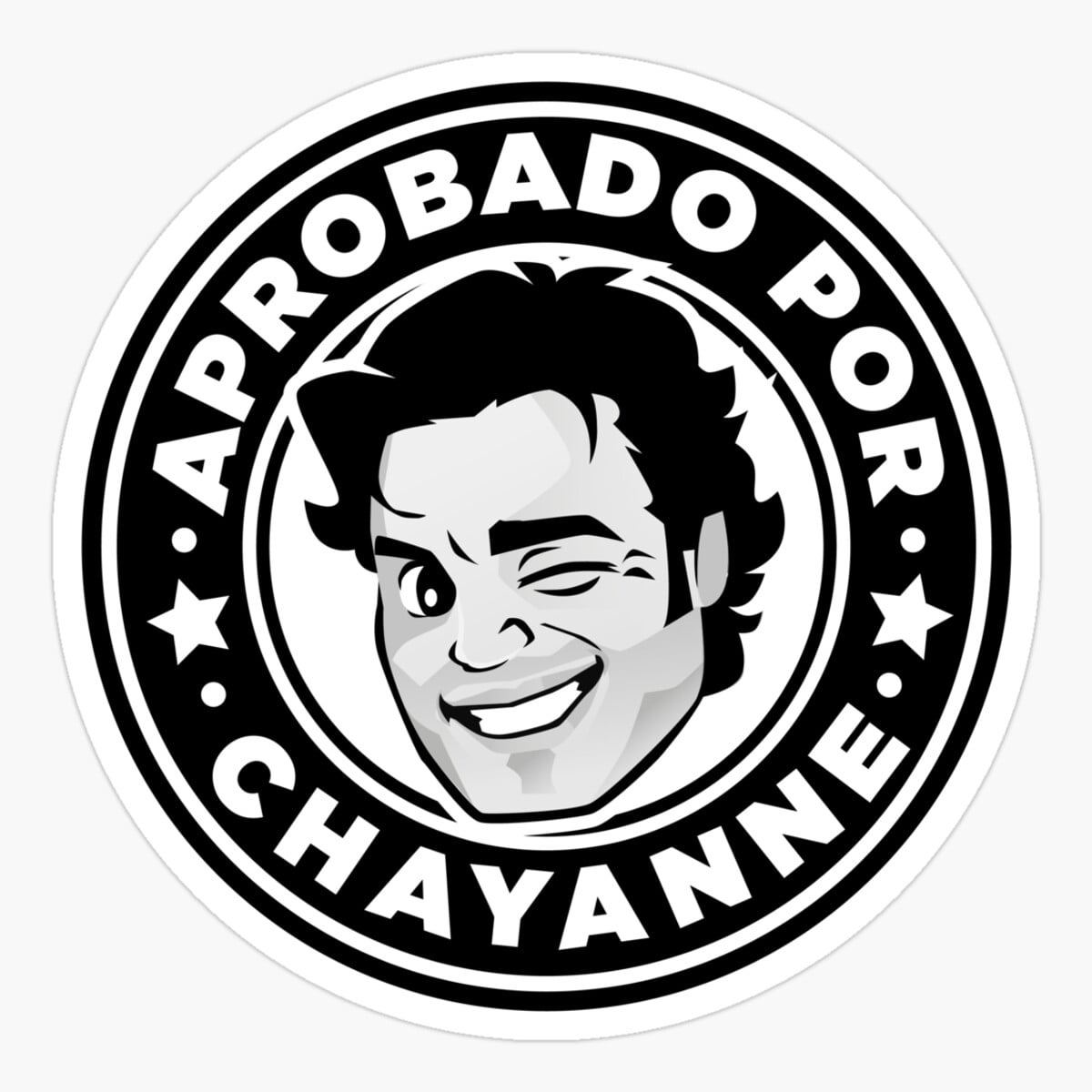 Maneki Approved By Chayanne Sticker, Phone Decal Water Bottle Stickers ...