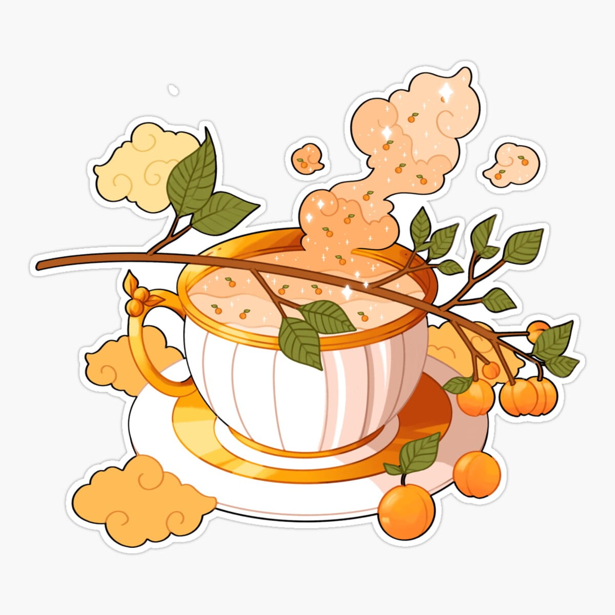 Maneki Apricot Tea Er, Phone Decal Water Bottle Stickers Car Decals ...