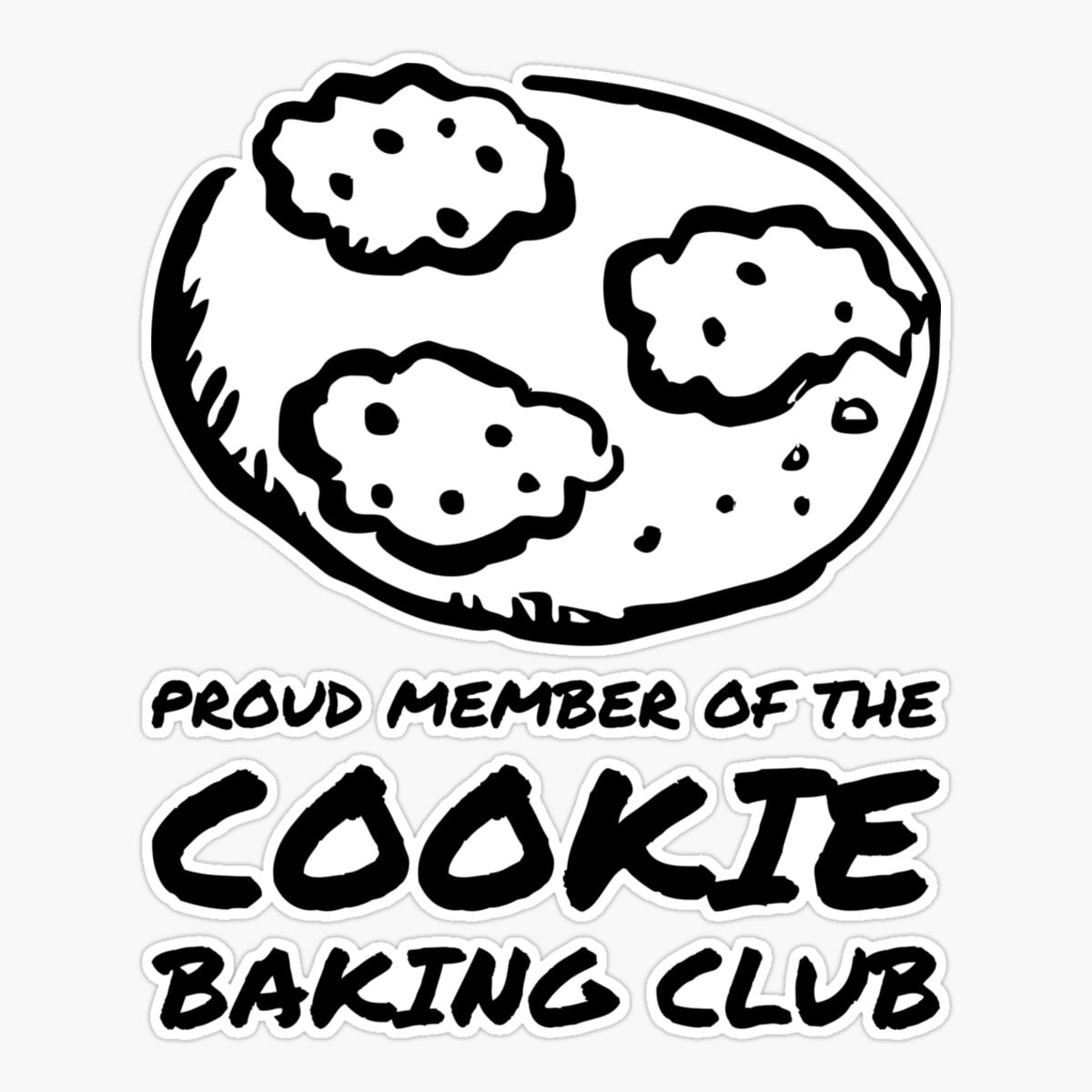 Maneki Apron Cookie Baking Club Plate O Cookies Sticker, Phone Decal ...