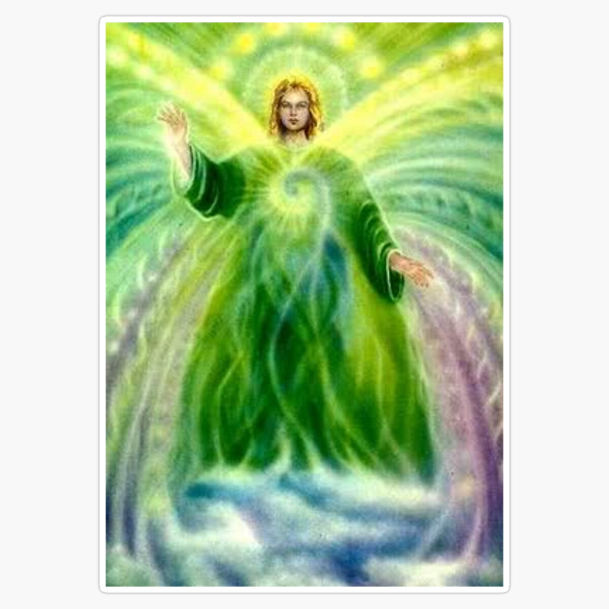 Maneki Archangel Raphael Healing Light Er, Phone Decal Water Bottle ...