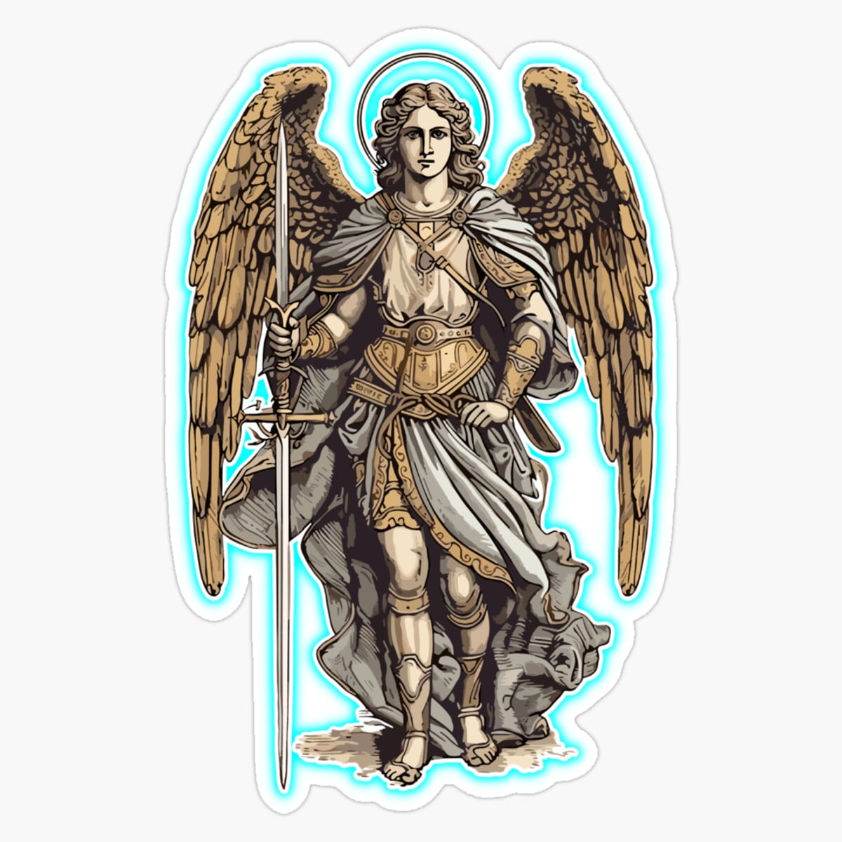 Maneki Archangel Saint Michael Er, Phone Decal Water Bottle Stickers ...