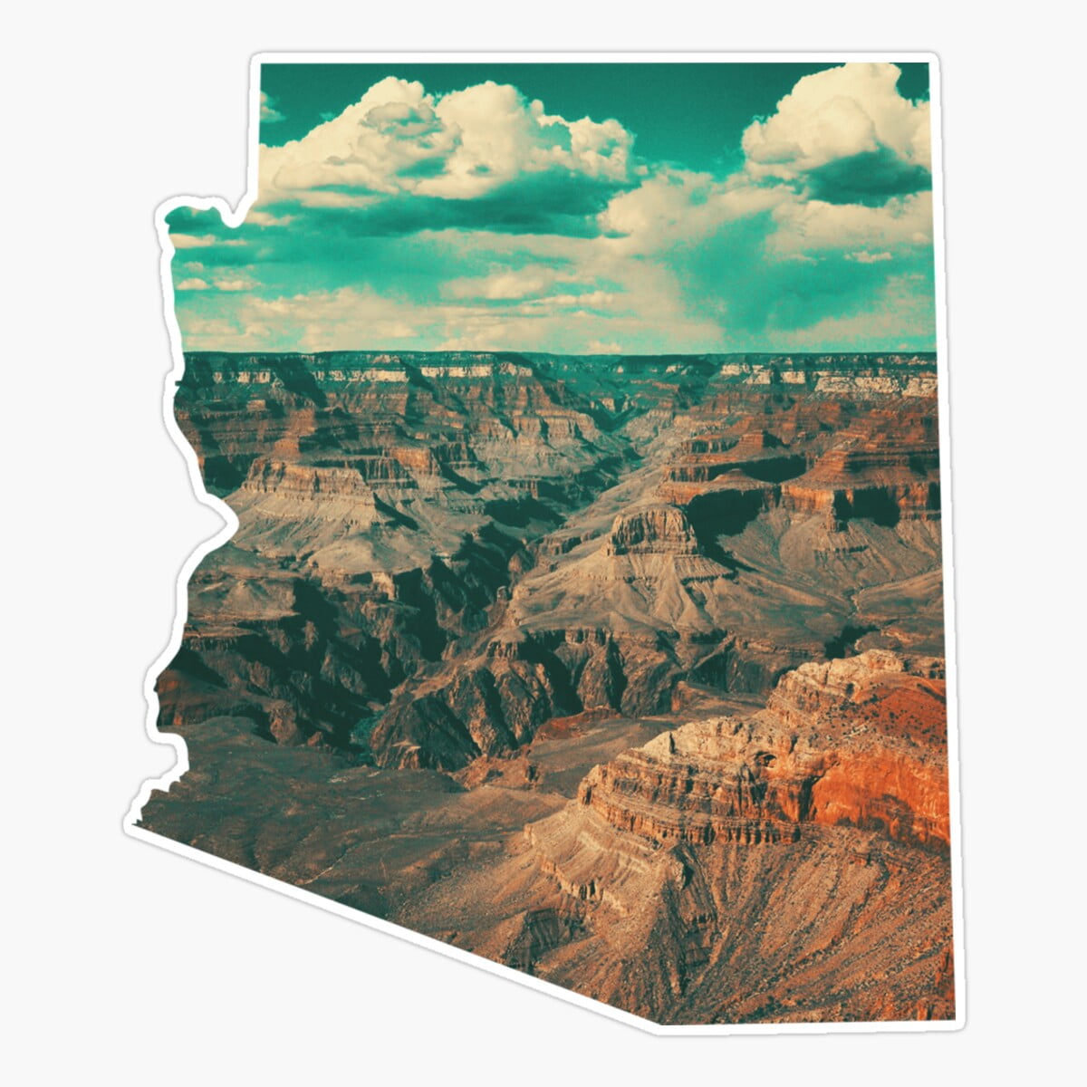 Maneki Arizona Grand Canyon State Sticker, Phone Decal Water Bottle ...