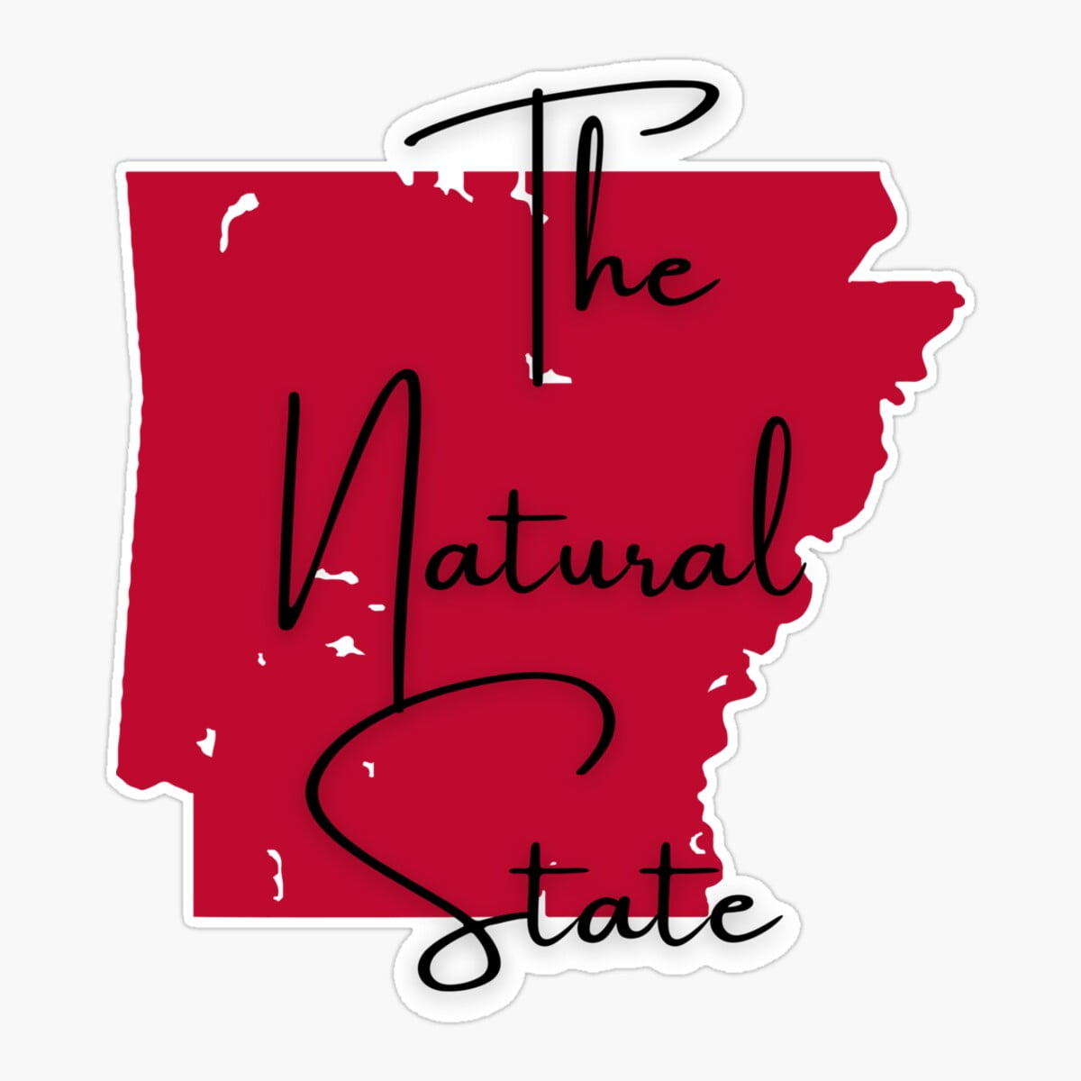 Maneki Arkansas | The Natural State | State Nicknames Series Sticker ...