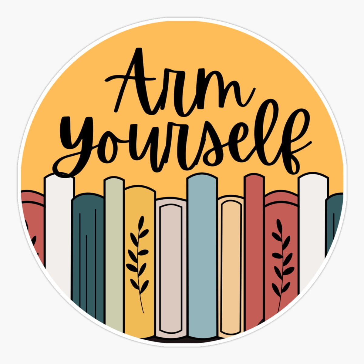 Maneki Arm Yoursel Circle Sticker Sticker, Phone Decal Water Bottle ...