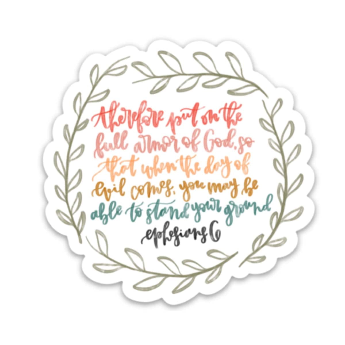 Maneki Armor Of God Sticker Christian Stickers Bible Verse Stickers ...