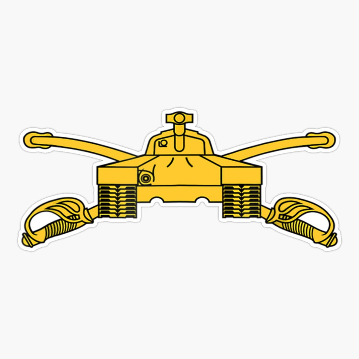Maneki Army Armor Branch Us Military Tanker Insignia Er, Phone Decal ...