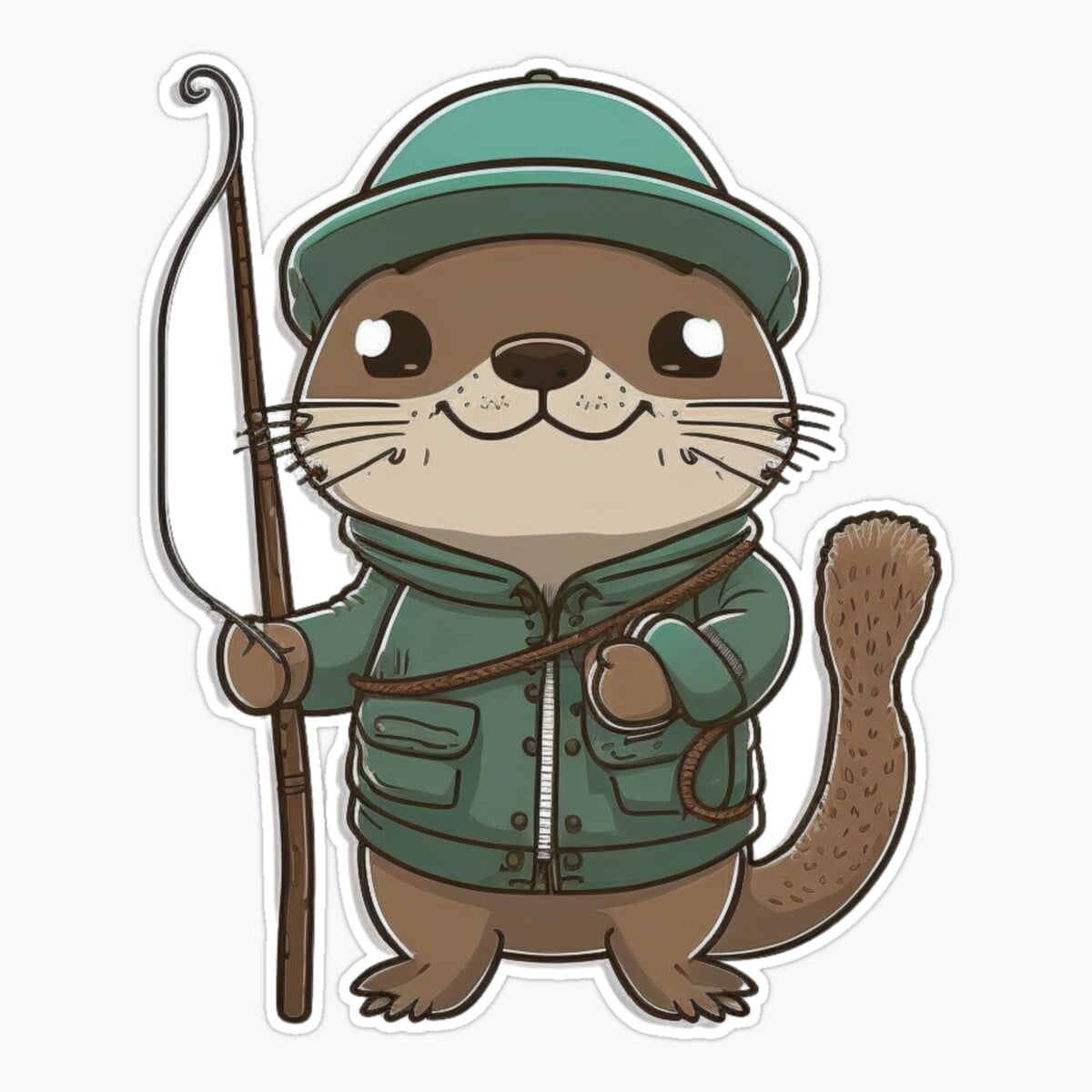 Maneki Arni, The Ishing Otter Er, Phone Decal Water Bottle Stickers Car Decals, Funny Birthday ...