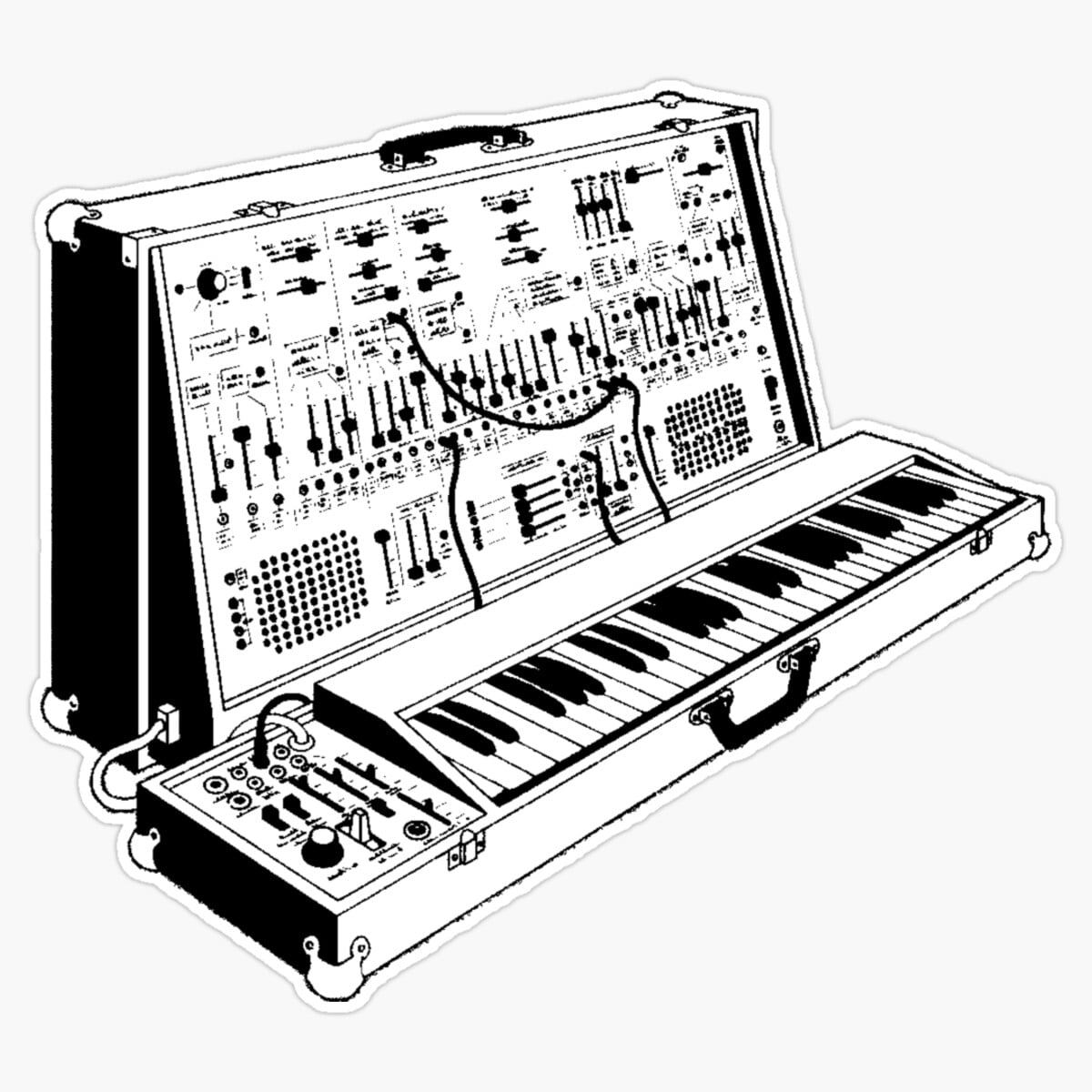 Maneki Arp 2600 Synth T-Shirt Er, Phone Decal Water Bottle Stickers Car ...