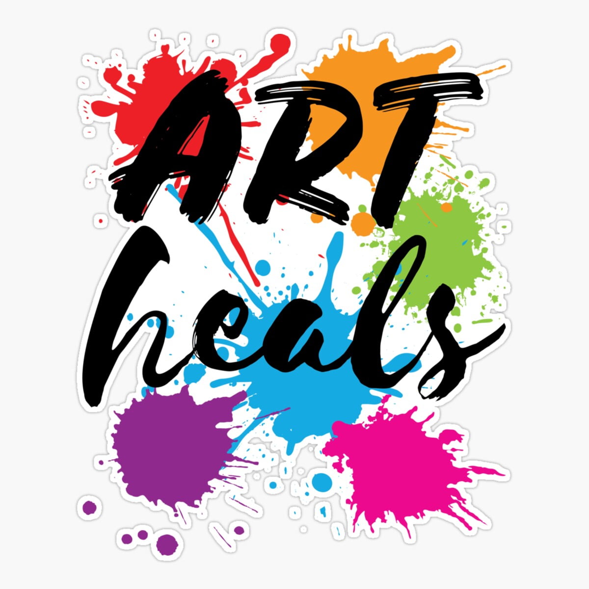 Maneki Art Heals Art Therapy Therapist Er, Phone Decal Water Bottle Stickers Car Decals, Funny ...