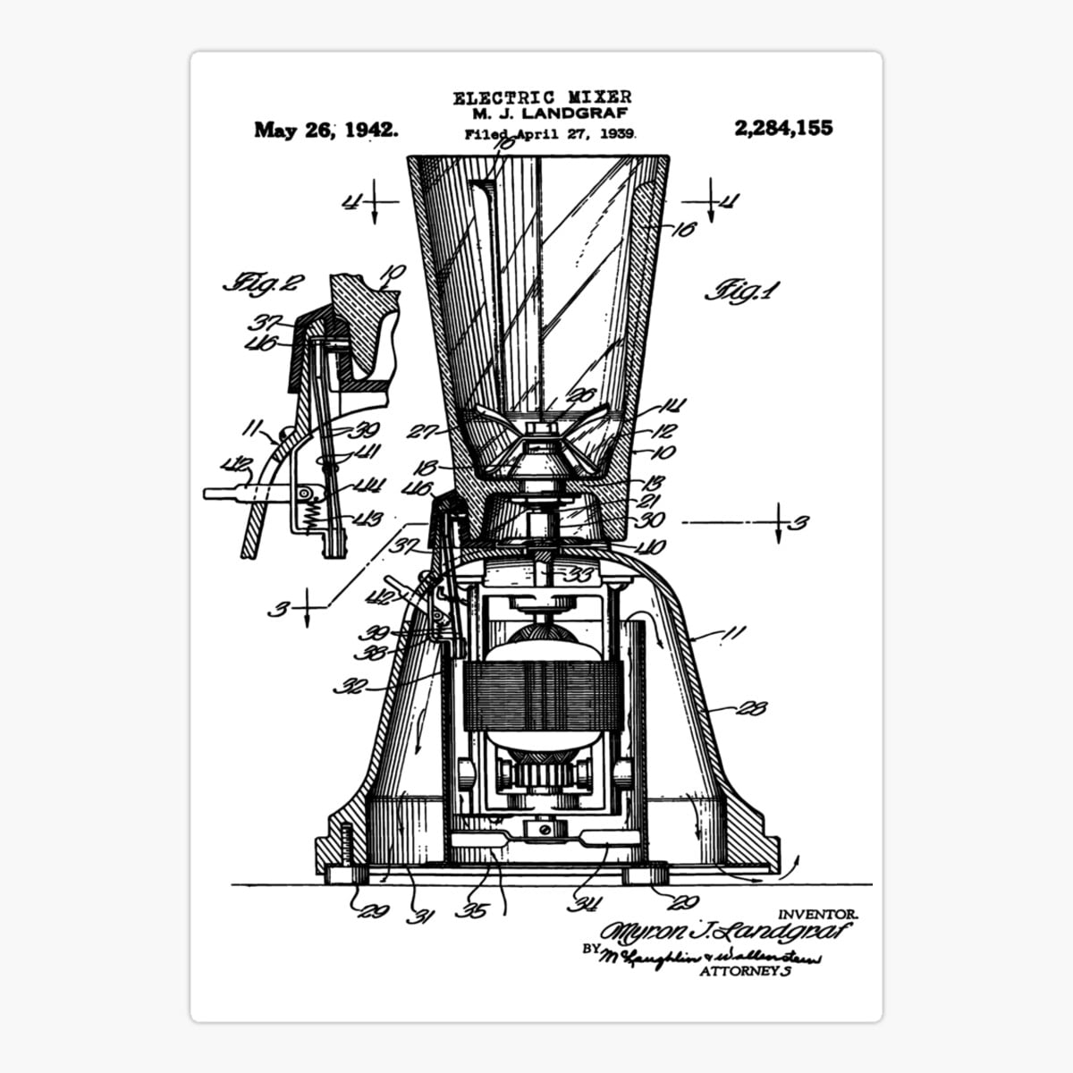 Maneki Art Print Reproduction O A Vintage Patent Or An Electric Ood ...