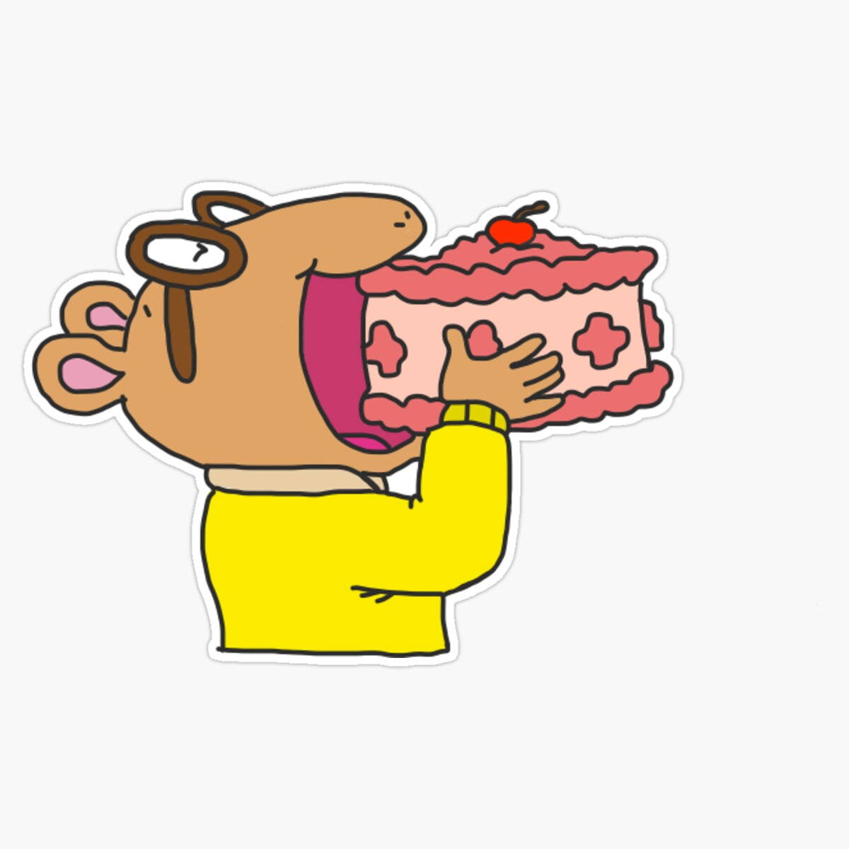 Maneki Arthur Munching Er, Phone Decal Water Bottle Stickers Car Decals ...