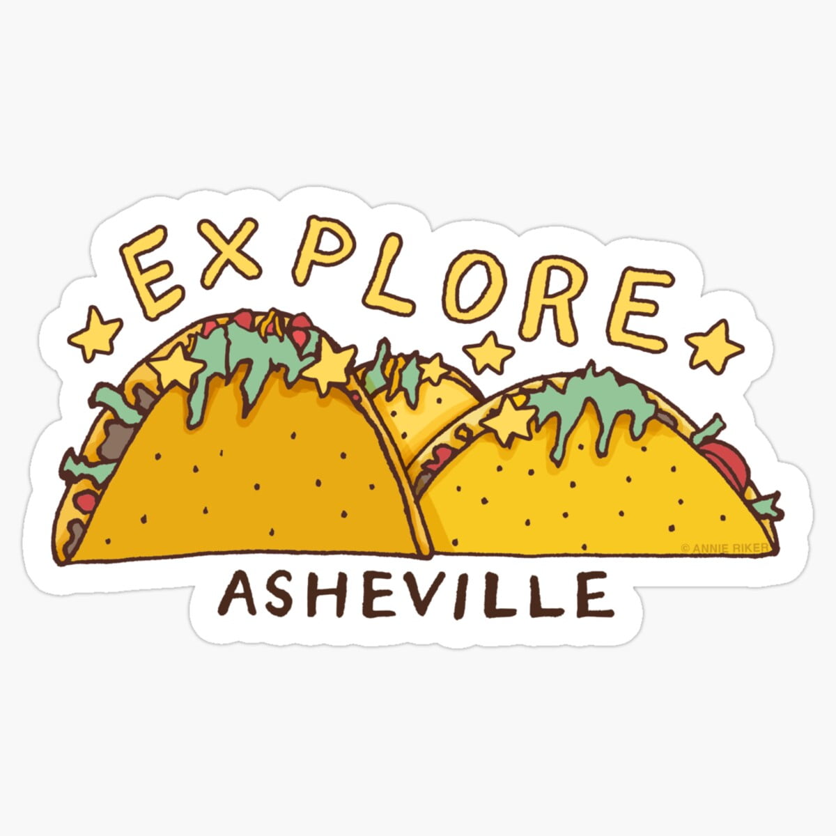Maneki Asheville Taco Mountain Er, Phone Decal Water Bottle Stickers ...