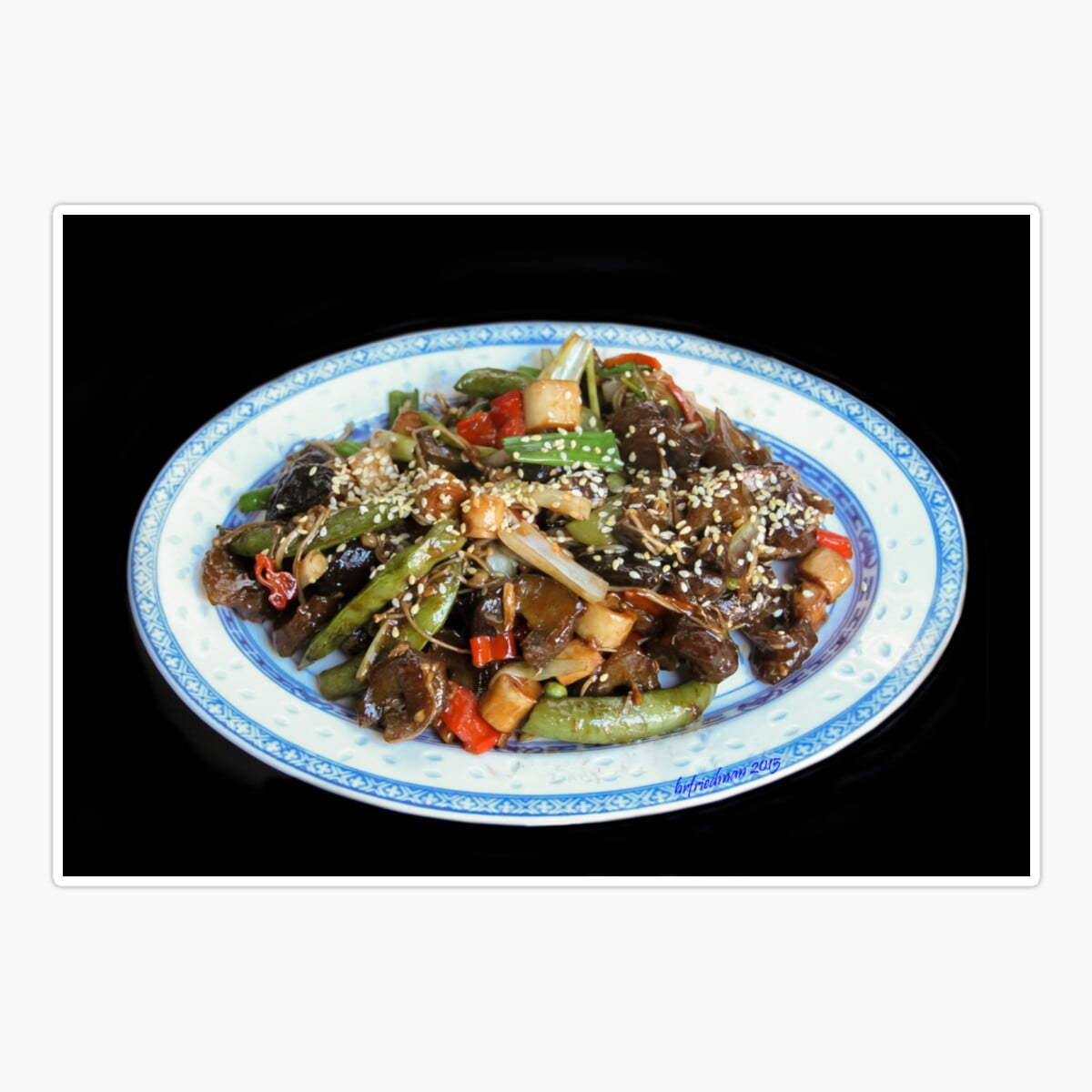 Maneki Asian Stir Ried Sea Cucumber & Veggies Sticker, Phone Decal ...