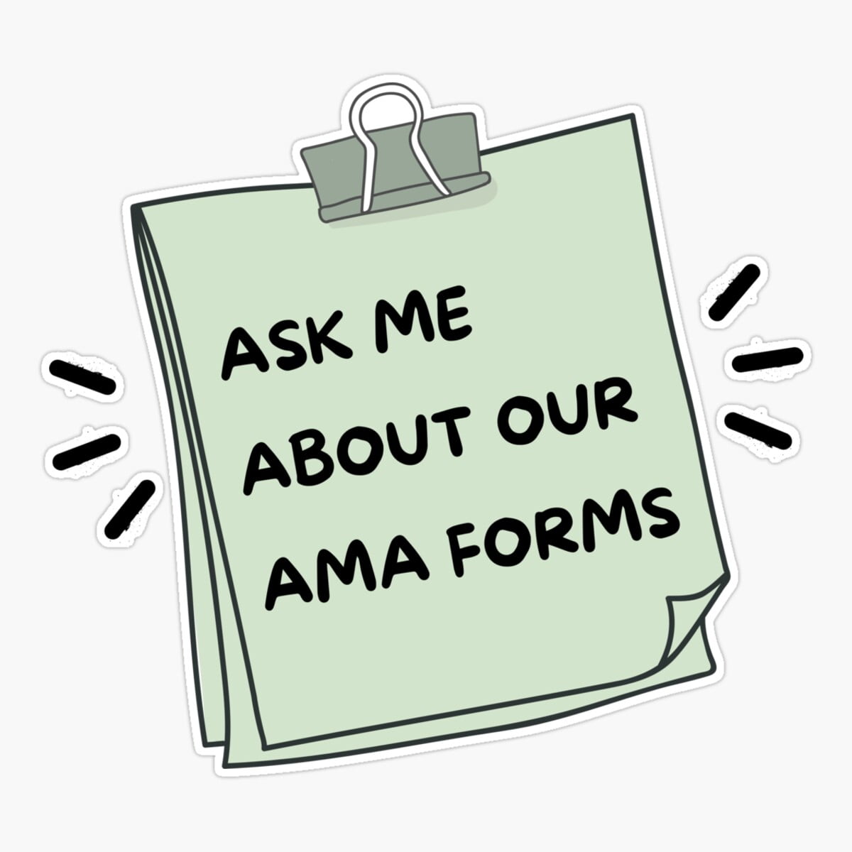 Maneki Ask Me About Our Ama Forms Er, Phone Decal Water Bottle Stickers ...