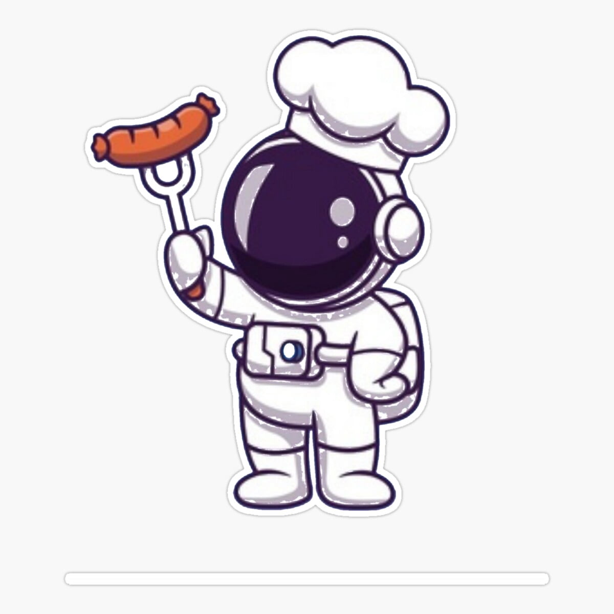 Maneki Astronaut Bbq Sticker, Phone Decal Water Bottle Stickers Car ...