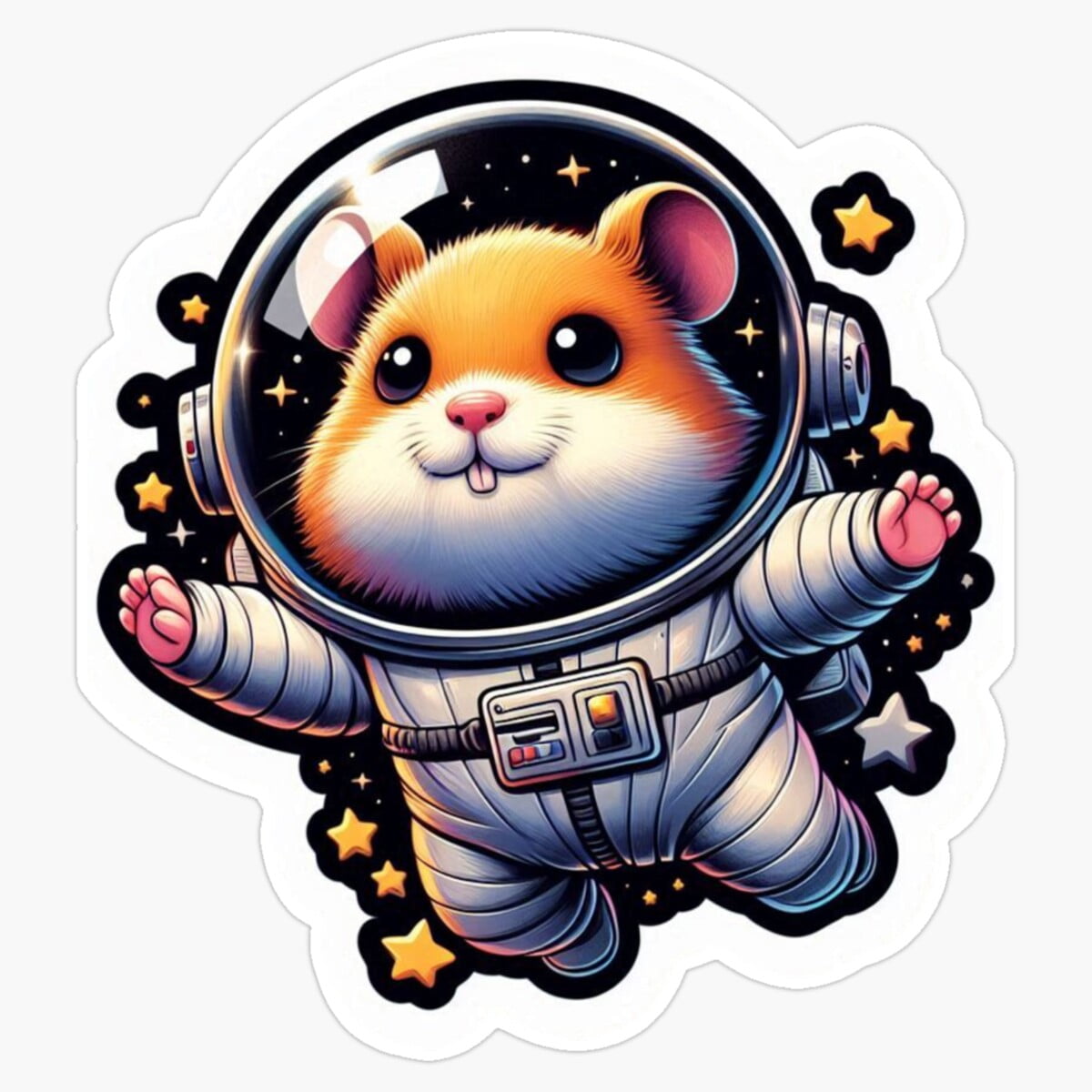 Maneki Astronaut Hamster: A Hamster In A Mini Space Suit, Floating ...