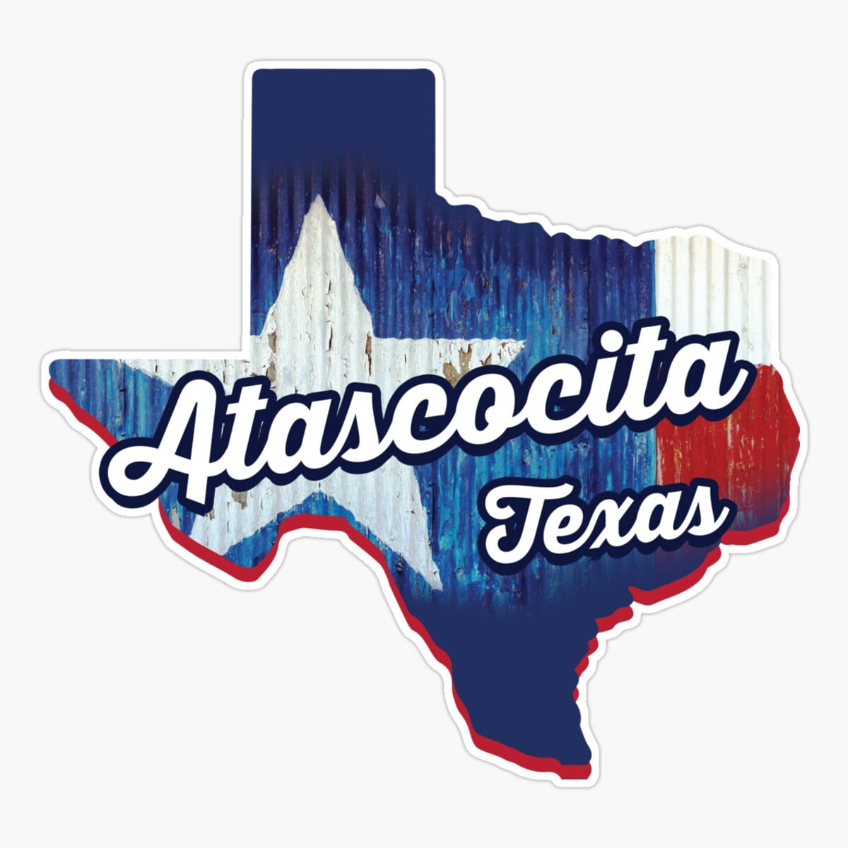 Maneki Atascocita Texas City Sticker, Phone Decal Water Bottle Stickers ...
