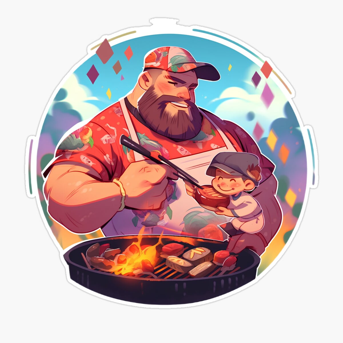 Maneki Athers Day Grillmaster Che Daddy Amily Bbq Day, Dad Grilling ...