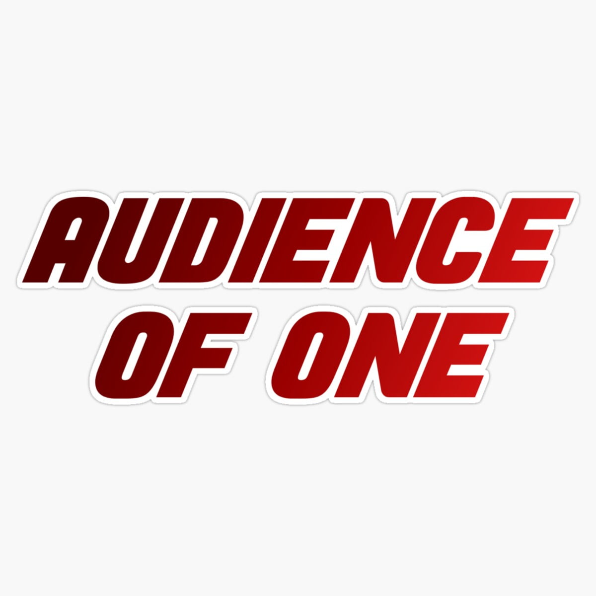 Maneki Audience Of One (Red) Er, Phone Decal Water Bottle Stickers Car ...