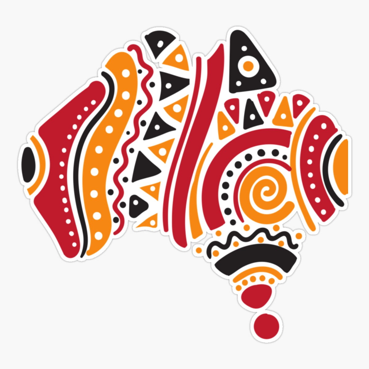 Maneki Australian Lag Aboriginal Art Sticker, Phone Decal Water Bottle ...