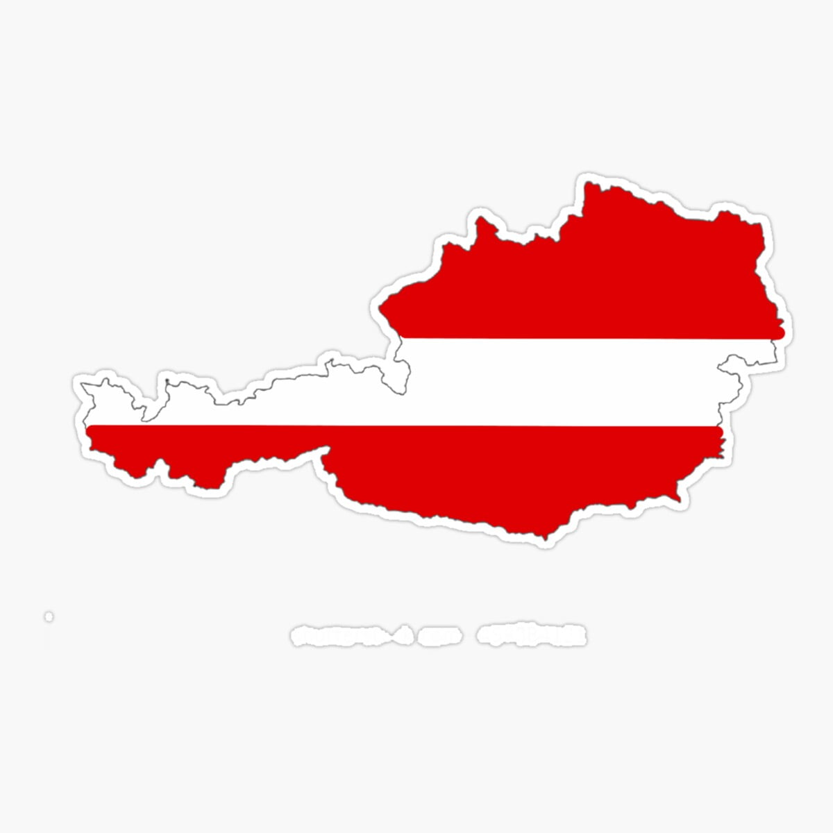 Maneki Austria Country Outline Sticker, Phone Decal Water Bottle ...