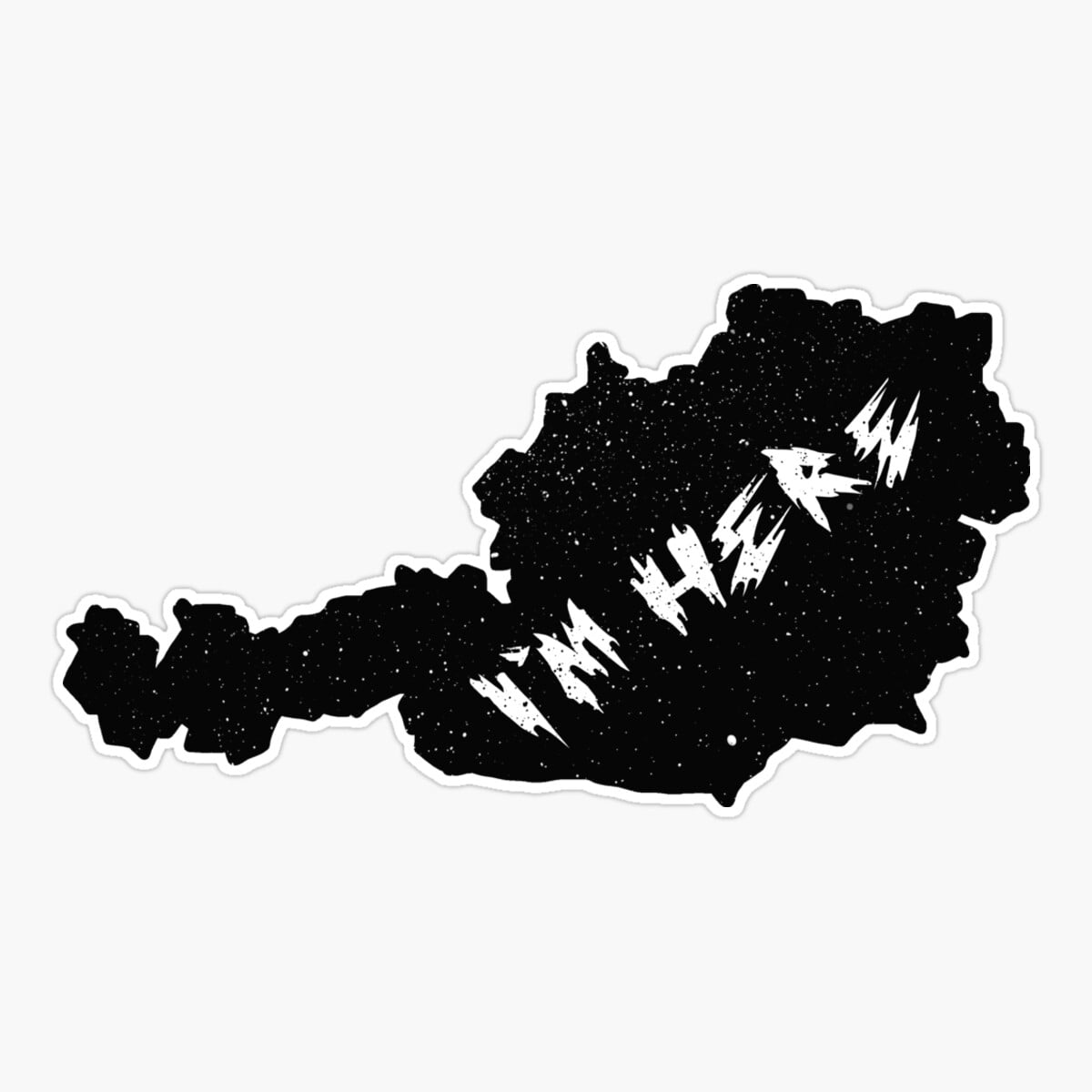 Maneki Austria Map Sticker, Phone Decal Water Bottle Stickers Car ...