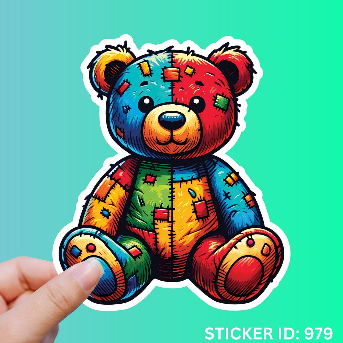 Maneki Autism Bear Sticker Bear Sticker Autism Awareness Patches Puzzle ...