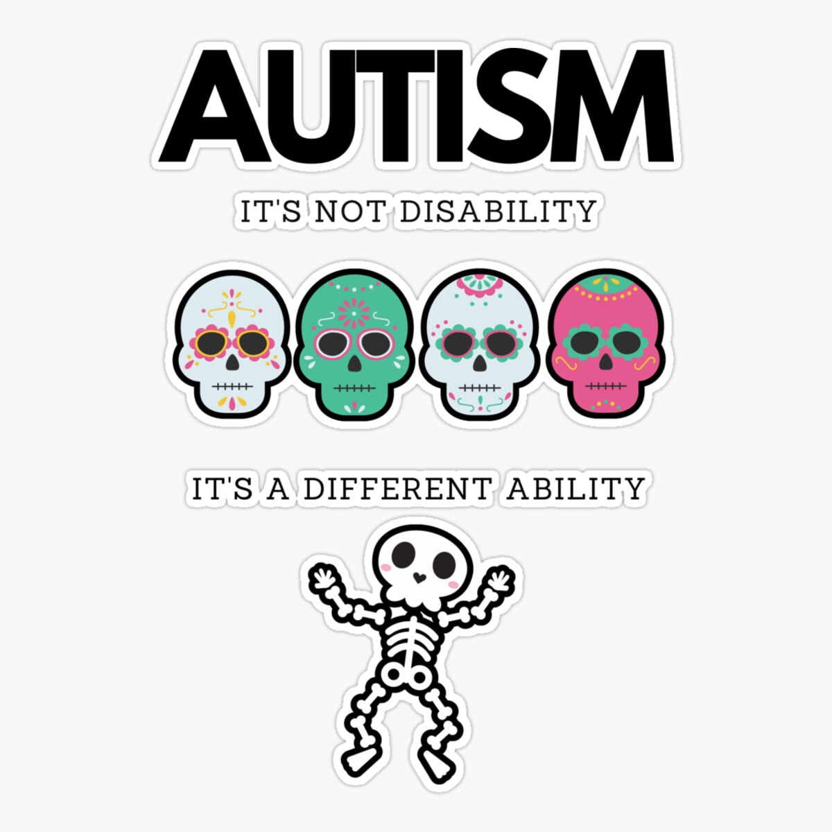 Maneki Autism Its Not Disability Er, Phone Decal Water Bottle Stickers ...